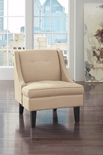 Signature Design by Ashley Clarinda Contemporary Tufted Wingback Accent Chair, Cream