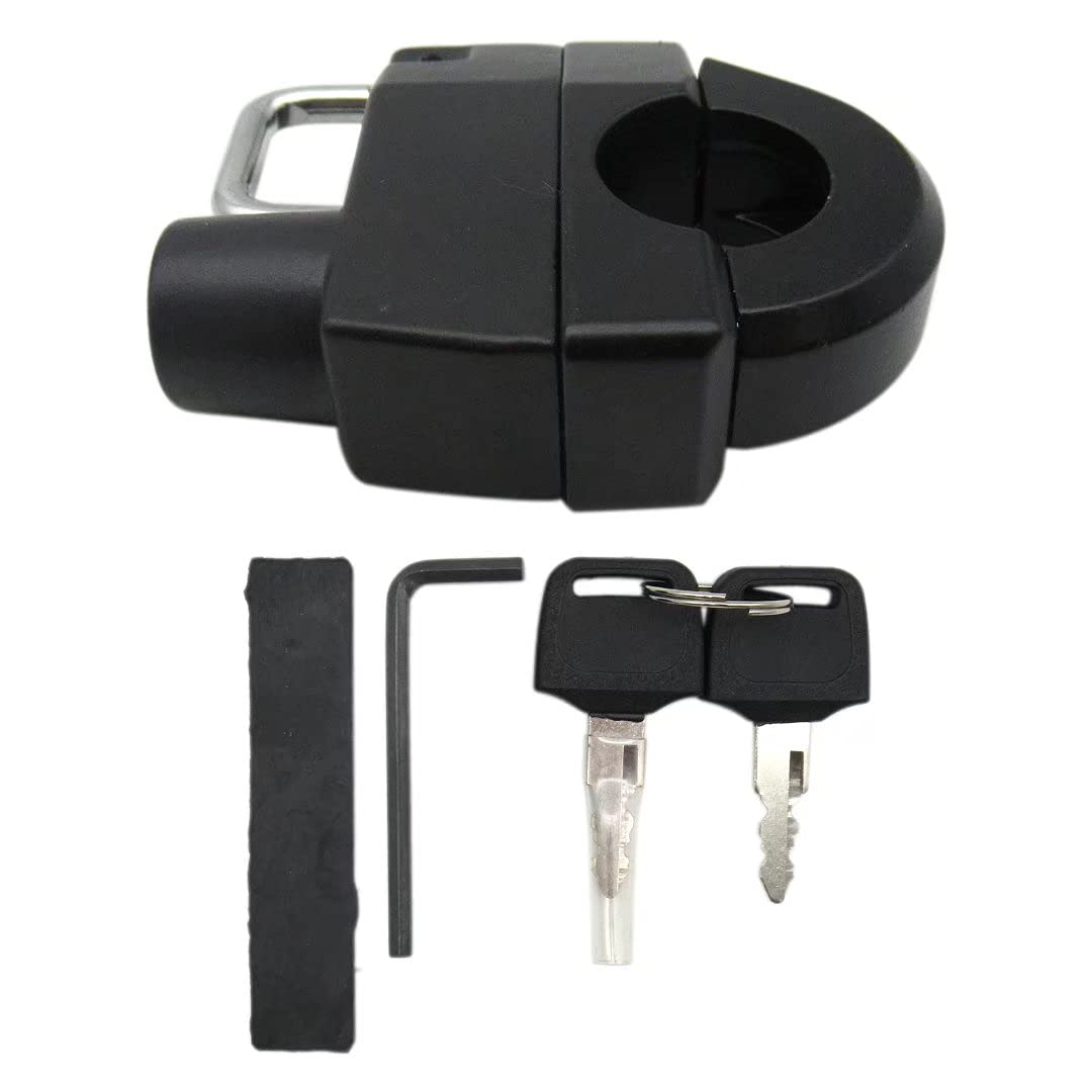 USonline911 New Motorcycle Universal Helmet Lock Fits for 25mm Engine Crankcase Crash Bar Motorbike