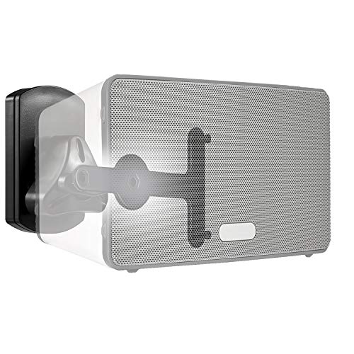 WALI Speaker Wall Mount Bracket for SONOS Play 1 and Play 3 Multiple Adjustments, Hold up to 22 lbs, (SWM001), Black