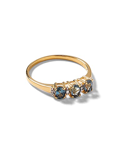 YoTreasure 0.46 ct. t.w. London Blue Topaz 10kt Gold Eternity Band Ring