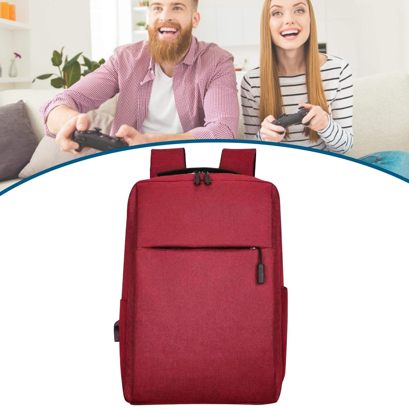 Travel Laptop Backpack for PS5 Adjustable Travel Carry Case Waterproof Carrying Backpacks Protective Storage Bag - Portable Oxford Handbag for PS5 Game Console