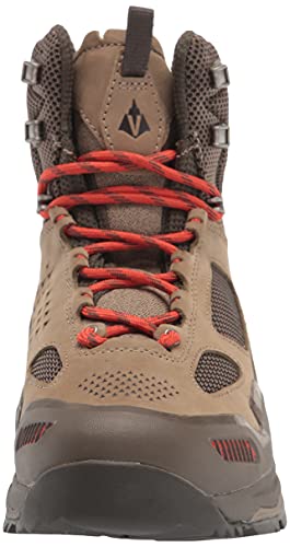 Vasque Women's Breeze at Mid Hiking Shoe, Brindle/Red Clay, 7.5 Wide
