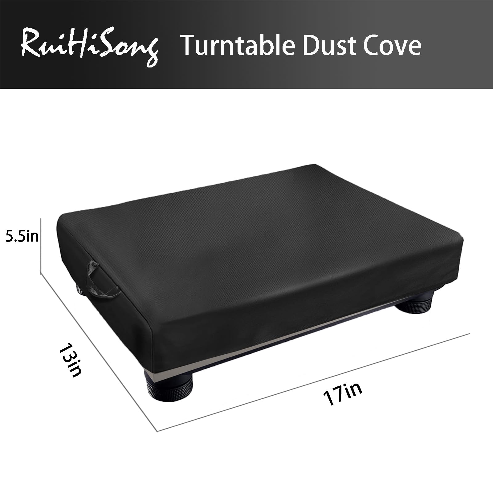 Turntable Dust Cover,Record Player Turntable Cover Suitable for all models of turntable record players (black)