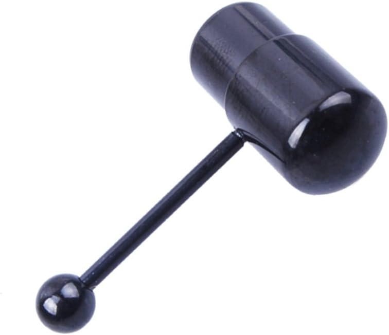Stainless Steel Vibrating Tongue Ring Barbell Tongue Piercing Jewelry with 2 Batteries (Black)
