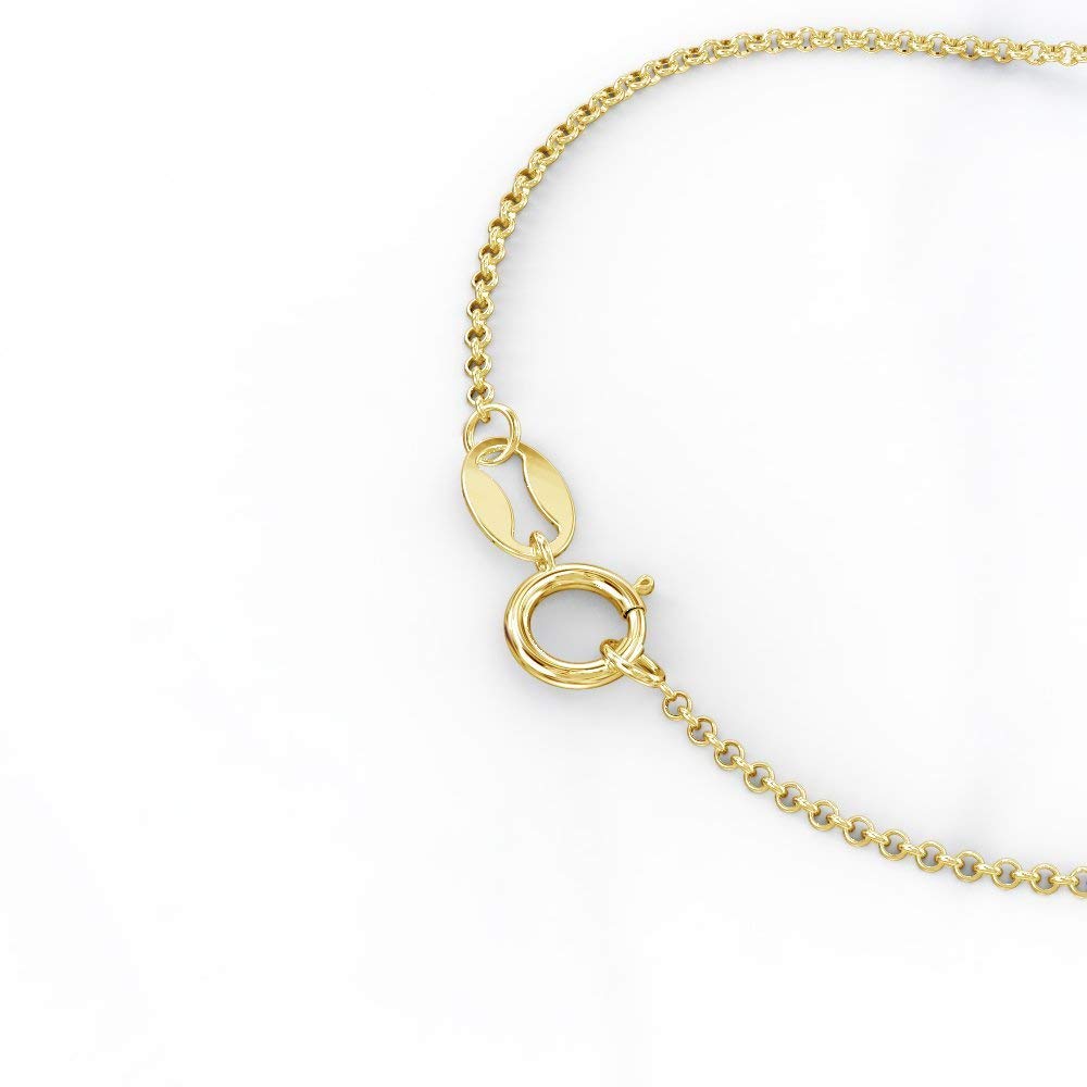 TSD 14K Yellow Gold Personalized Name Necklace with a 16" Chain in Flourish Font by JEWLR*