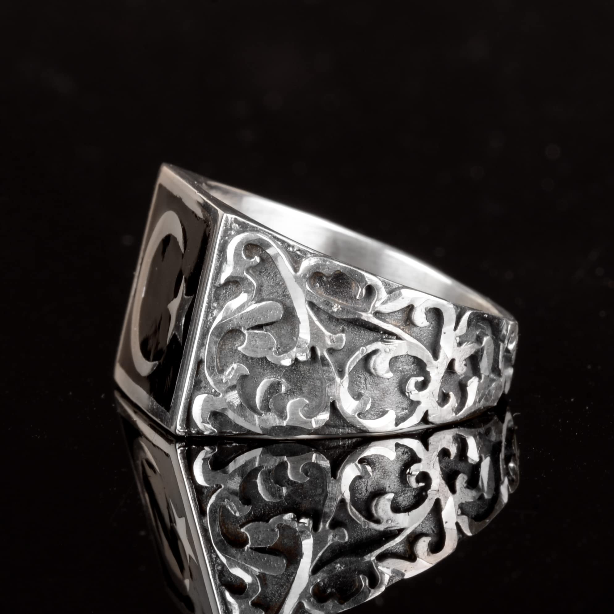 Sterling Silver Malcolm X Ring Handmade, Steel Pen Craft Handmade Uniqe Ring