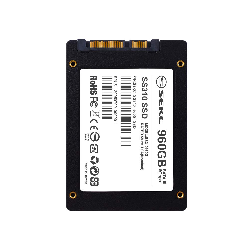 SEKC 960GB SSD SATA III 6 Gb/s, Up to 550/530 MB/s Read/Write Speed, Internal 2.5" 7mm (SS310960G)