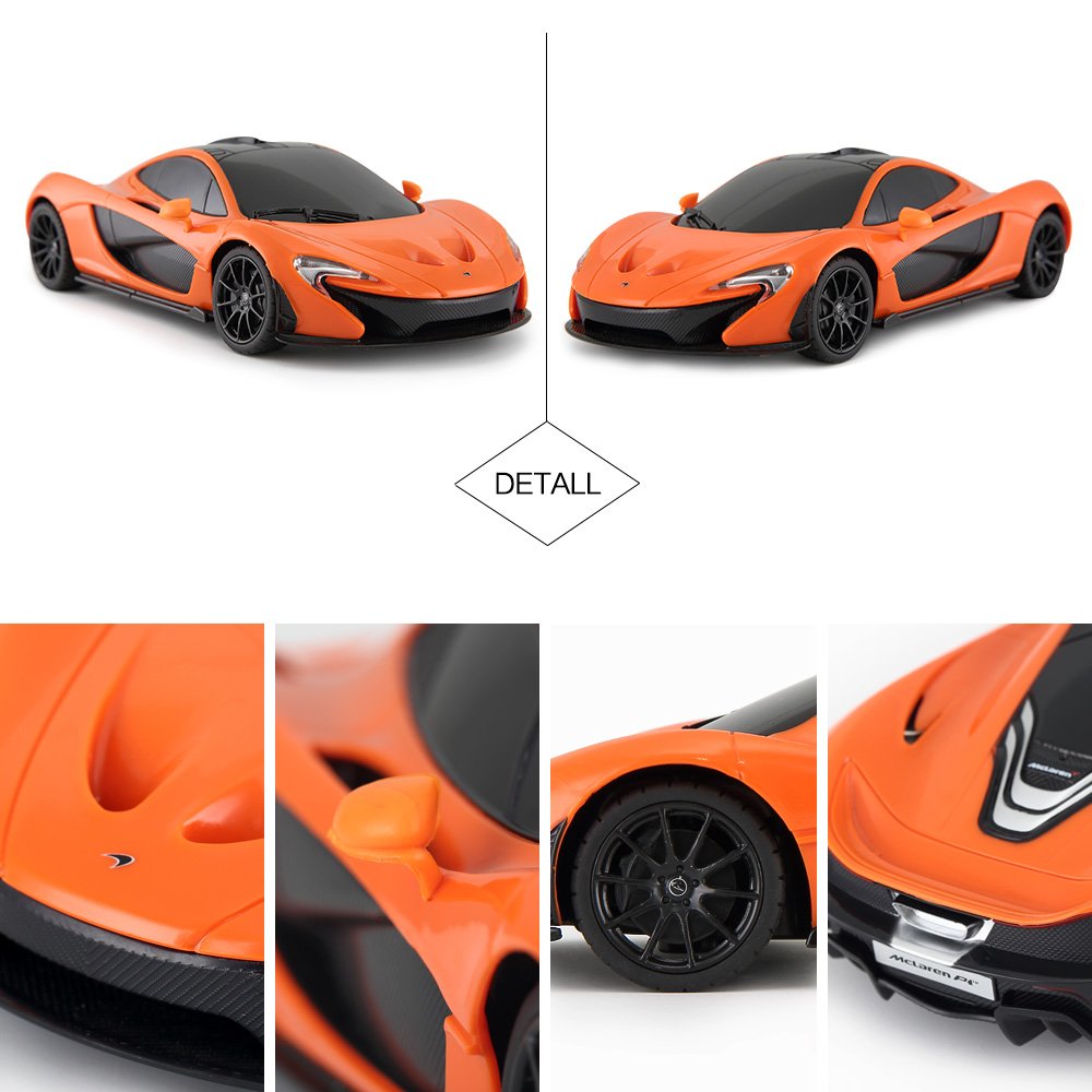 RASTAR RC Car | 1:24 Scale McLaren P1 Remote Control Toy Car, R/C Model Vehicle for Kids β Orange