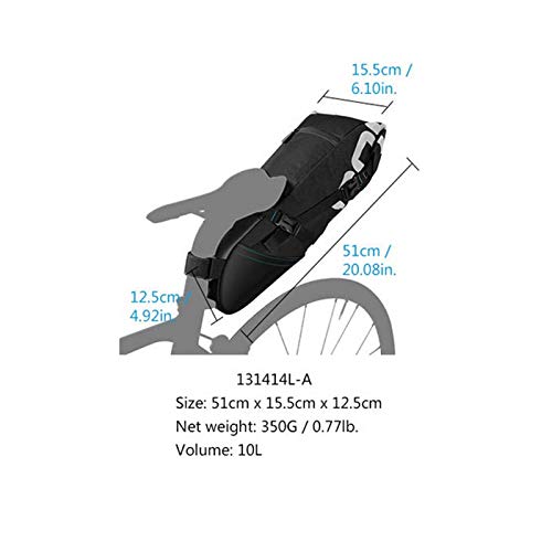 Roswheel Tail Bag 10L Pannier Cycling MTB Mountain Bag Back Seat Rear Saddle Bag