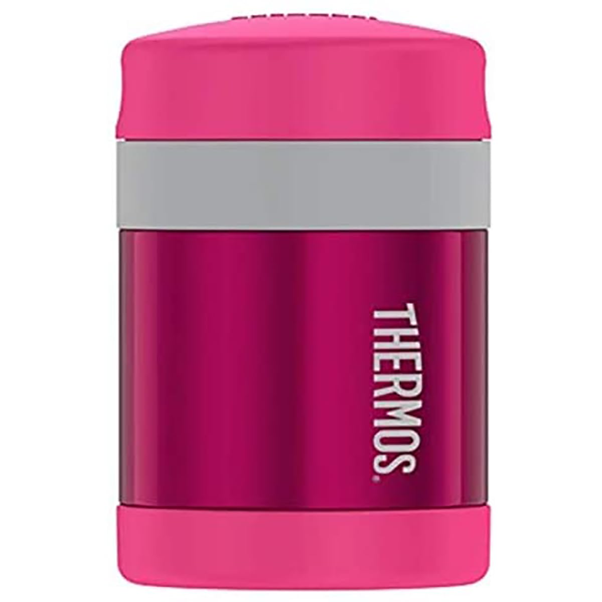Thermos Stainless Steel Vacumm Insulated 10 Ounce Food Jar with Spoon, Pink