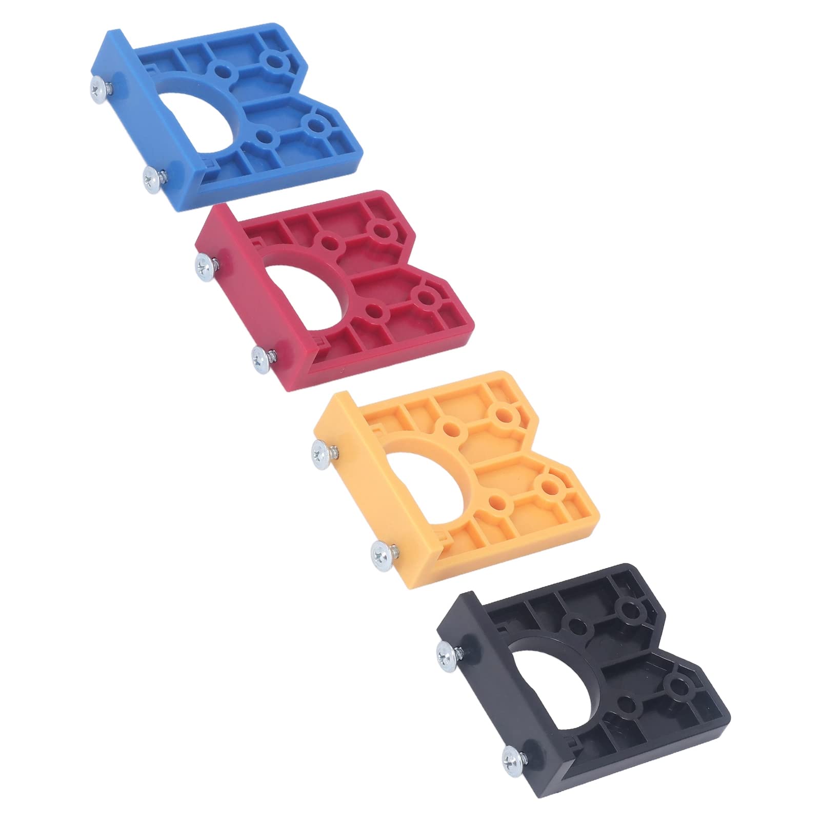 Syrisora Hinge Jig Kit Blue Red Yellow Black 35mm Drill Guide Woodworking Hole Opener for Door Cabinet