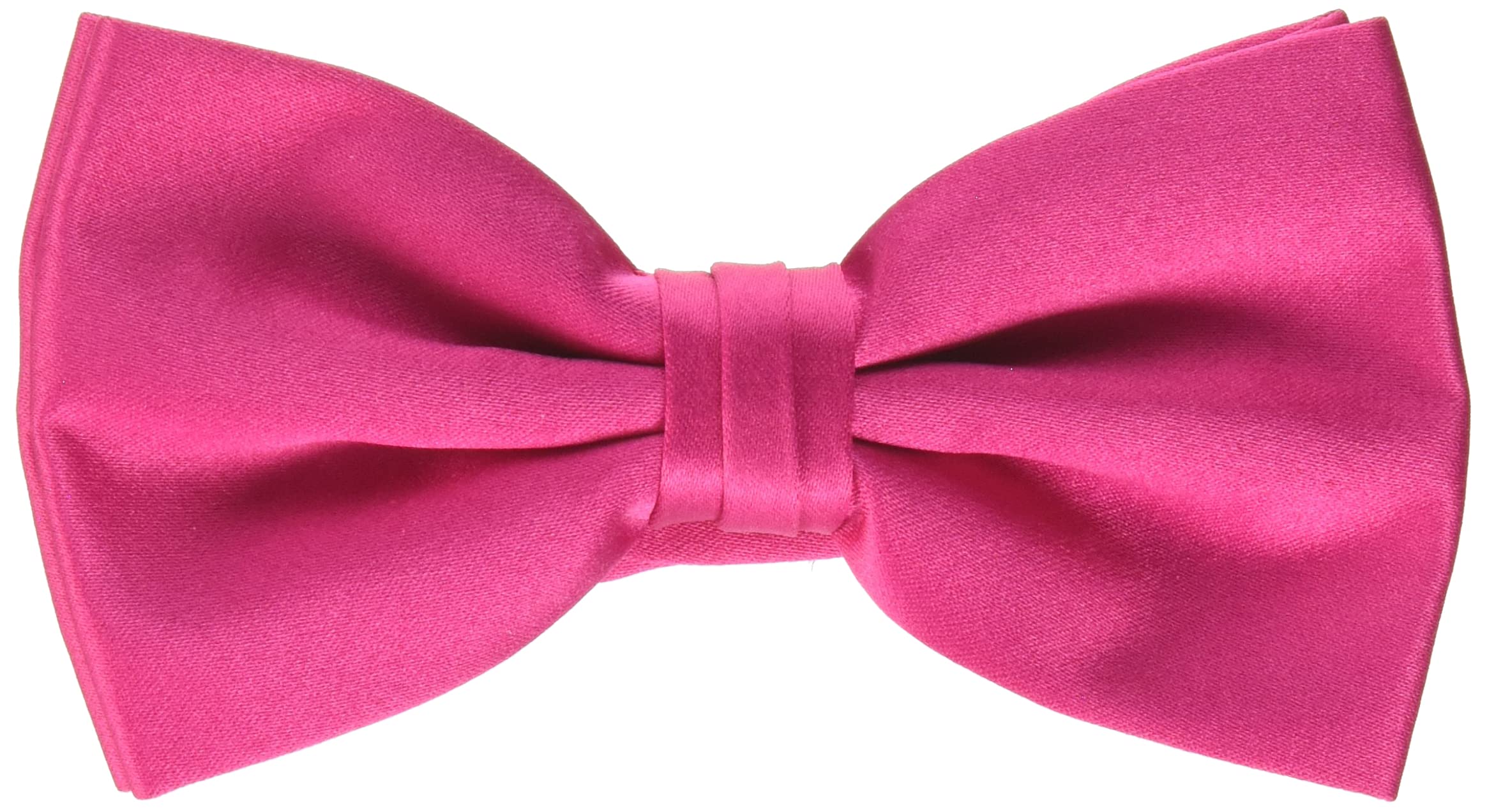 Stacy Adams Men's Satin solid Bow Tie, Fuchsia, One Size