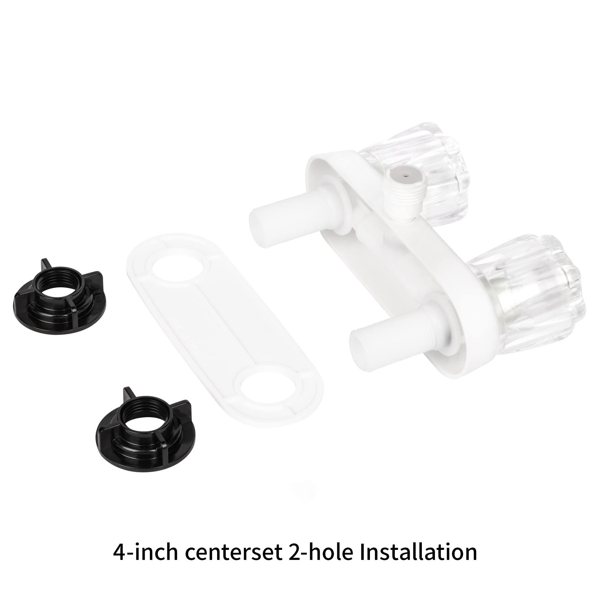 RV Shower Faucet, RV Camper Shower Faucet Replacement, 4” Shower Valve Diverter Assembly Kit, Bathroom Shower Mixing Valve Control for RV Camper Van Travel Trailer Motorhome