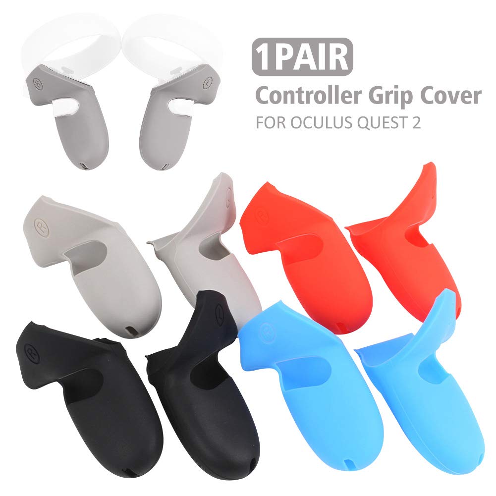 VR Glasses Controller Grip Cover for Oculus Quest 2,Shockproof VR Glasses Accessories Silicone VR Grip Protector
