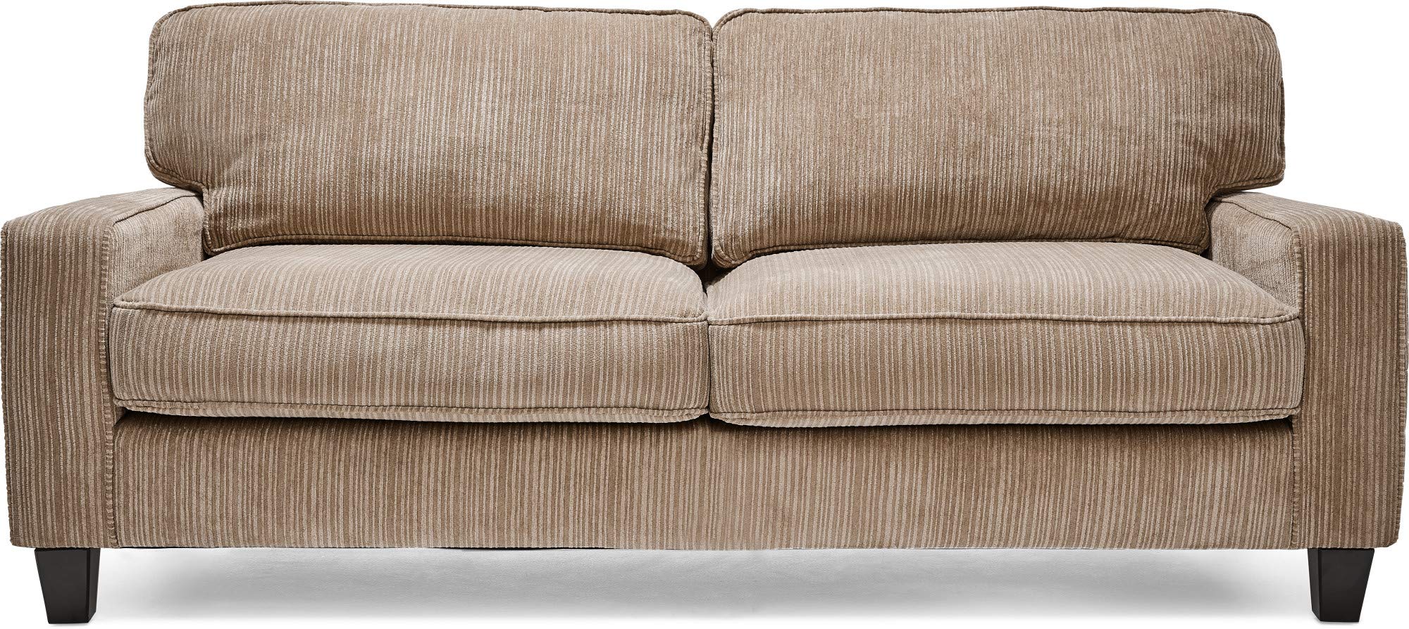 Serta Palisades Upholstered Sofas for Living Room Modern Design Couch, Straight Arms, Soft Fabric Upholstery, Tool-Free Assembly, 73" Sofa, Kingston Beige