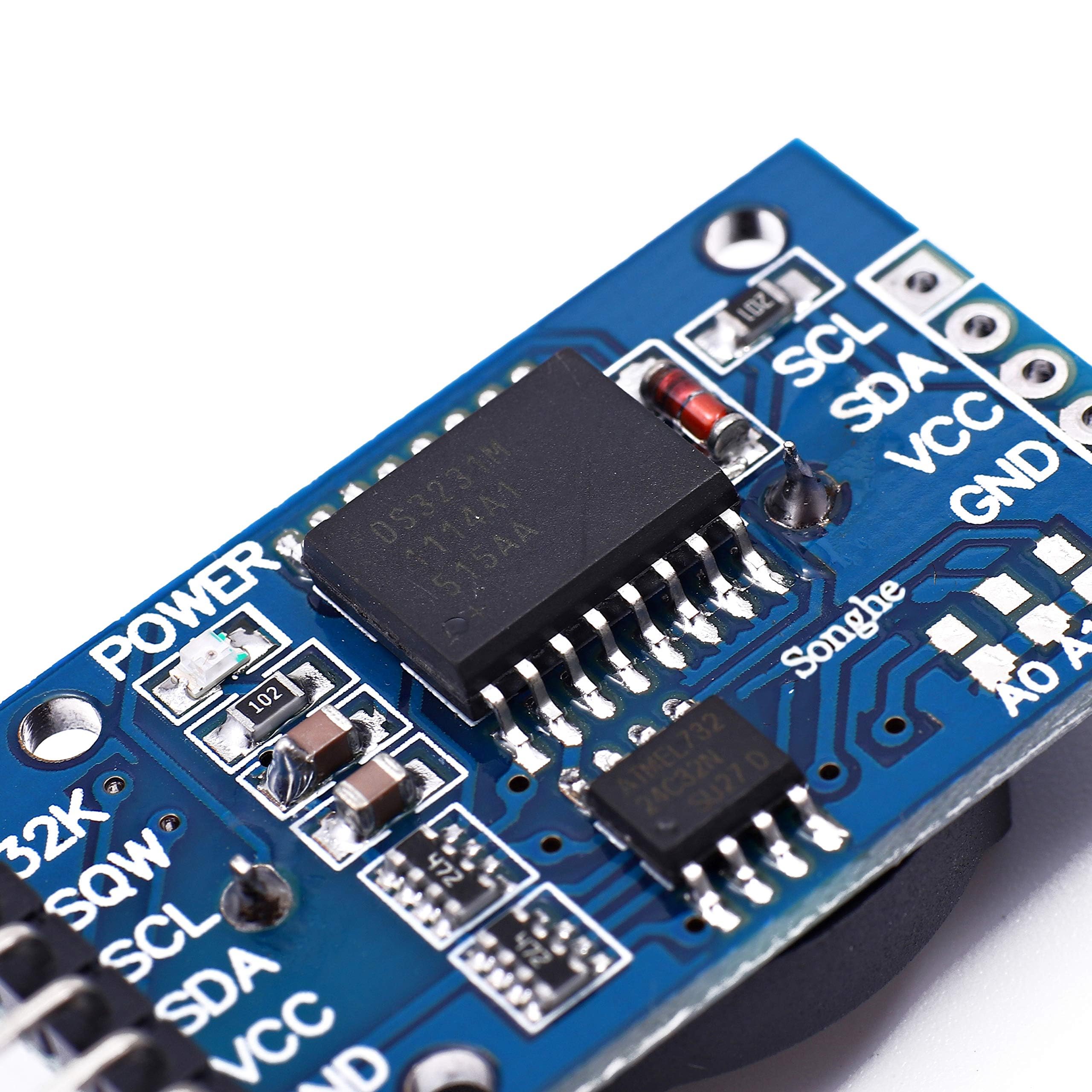 Songhe DS3231 DS3231SN Real Time Clock Module AT24C32 RTC Clock Module IIC Without Battery 3.3V - 5 .5V for Arduino Raspberry Pi (5PCS)