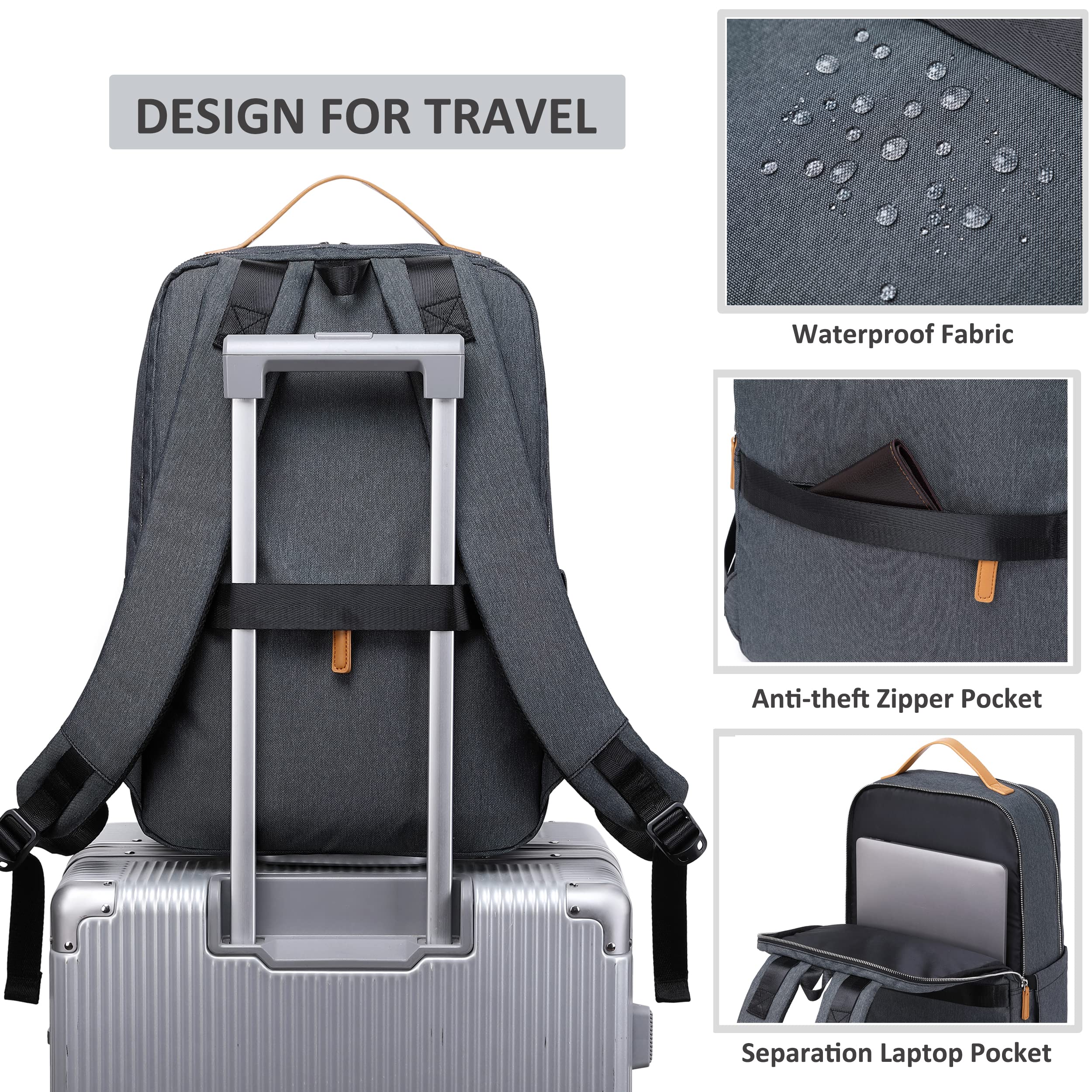 Smart Laptop Backpacks 15.6 inch for Women Men Business Travel Weekender