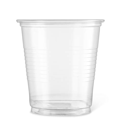 Settings [2500 Cups] 3 Oz Clear Plastic Disposable Reusable Cups For Drinking, Bathroom, Rinsing, Tests, Medication, Party, Home, Office, Water, Juice, (25 Packs - 1 Case)