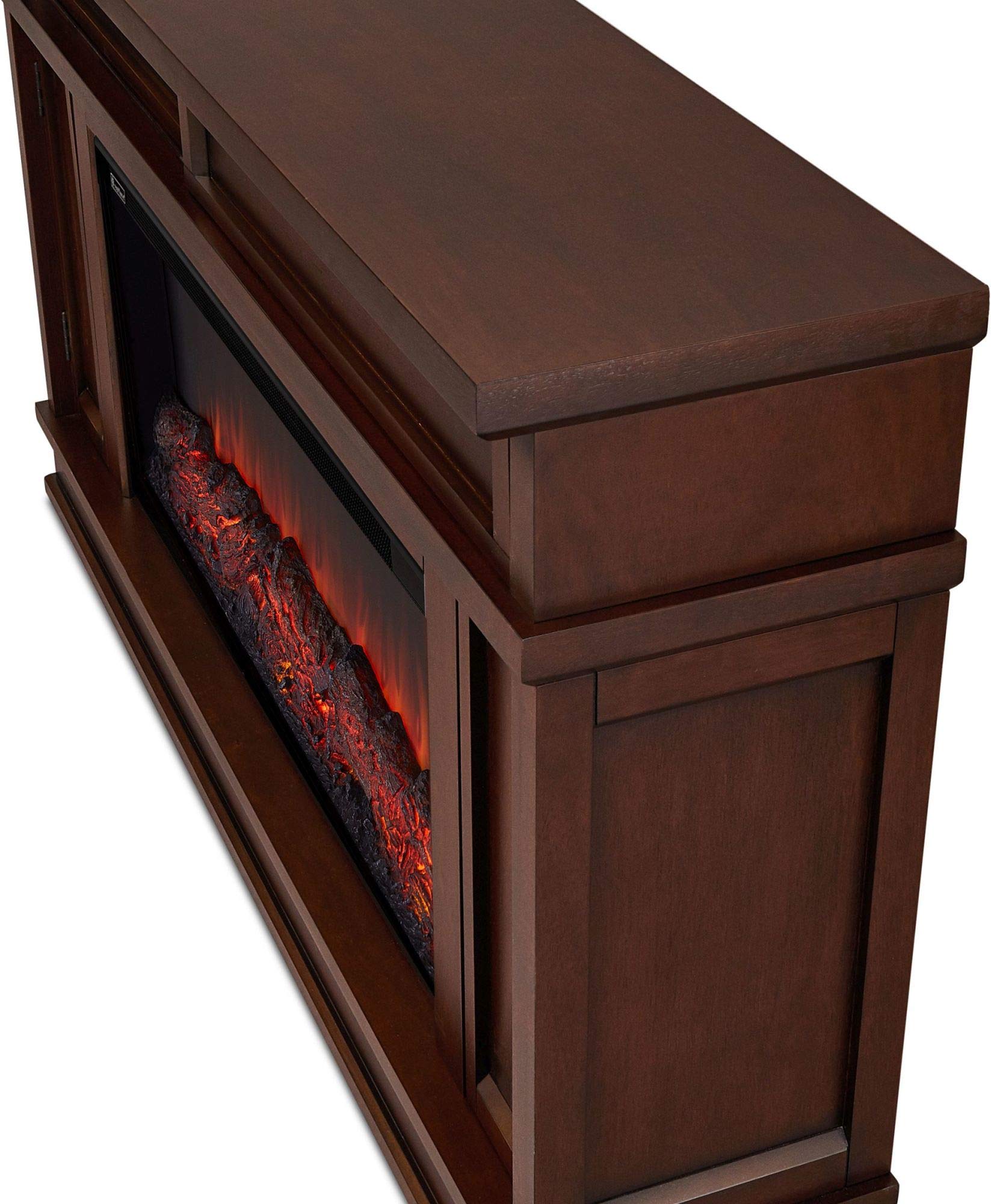 Torrey 60" Landscape Electric Fireplace TV Stand in Dark Walnut by Real Flame
