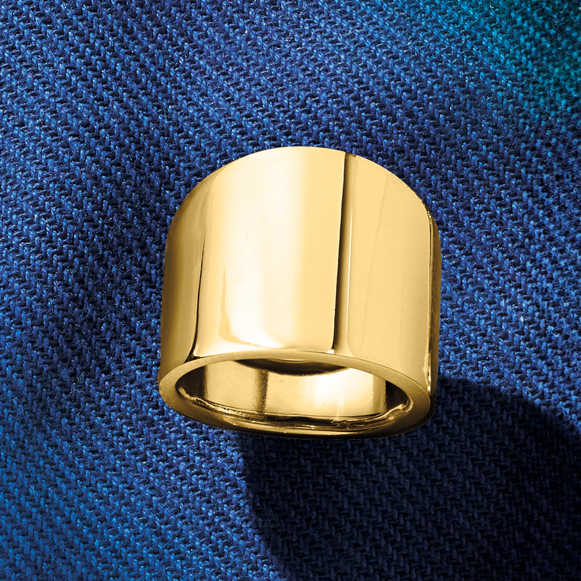 Ross-Simons Italian 14kt Yellow Gold Wide Polished Ring. Size 8