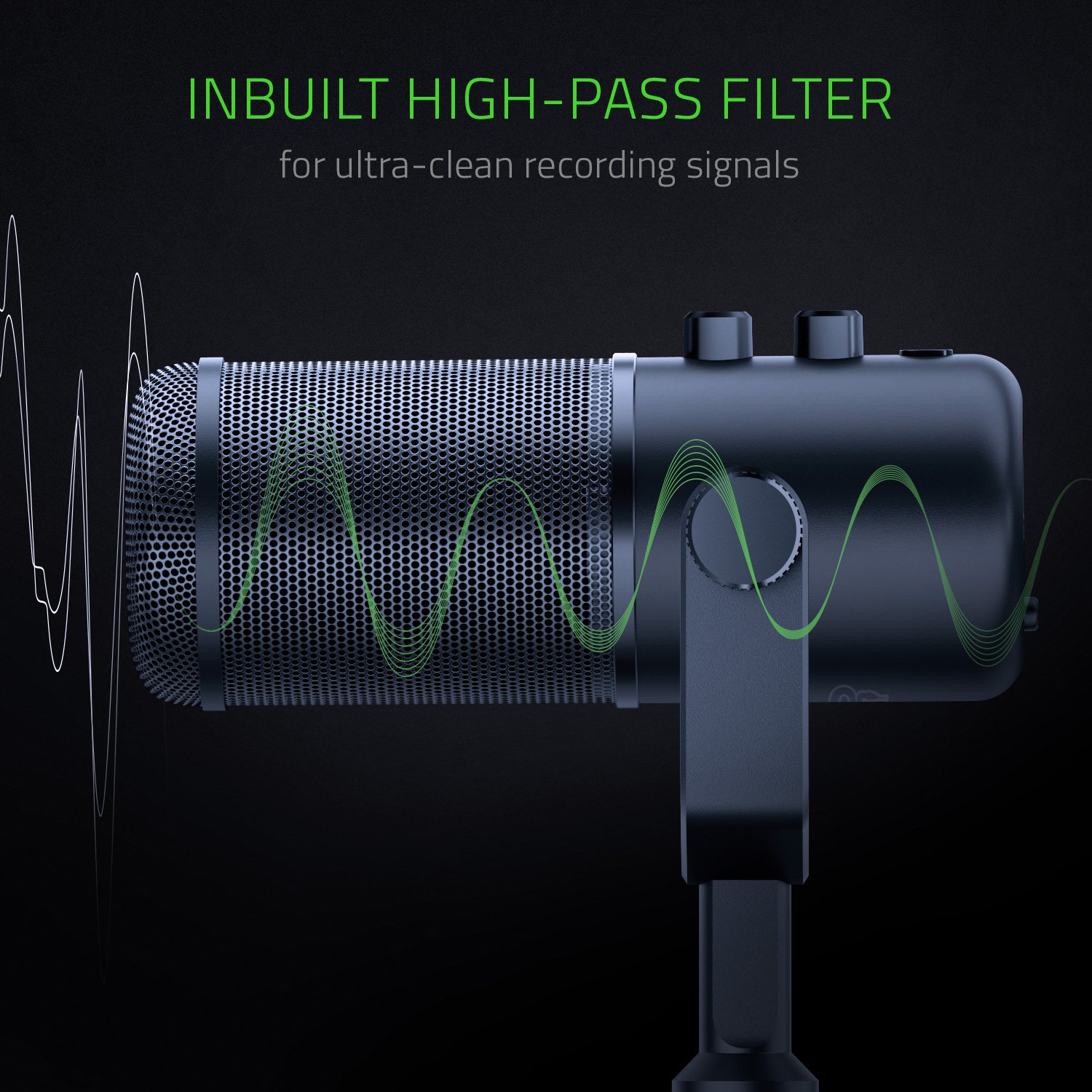 Razer Seiren Elite USB Streaming Microphone: Professional Grade High-Pass Filter - Built-In Shock Mount - Supercardiod Pick-Up Pattern - Anodized Aluminum - Classic Black