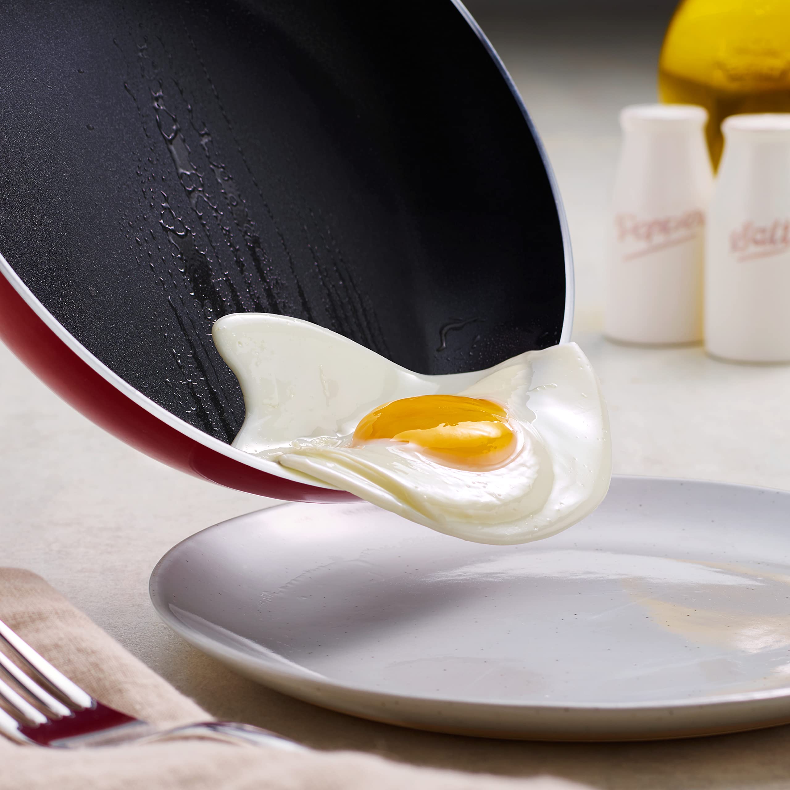 Tramontina Nonstick Fry Pan Set Aluminum 3 Pk (Red), 80156/060DS