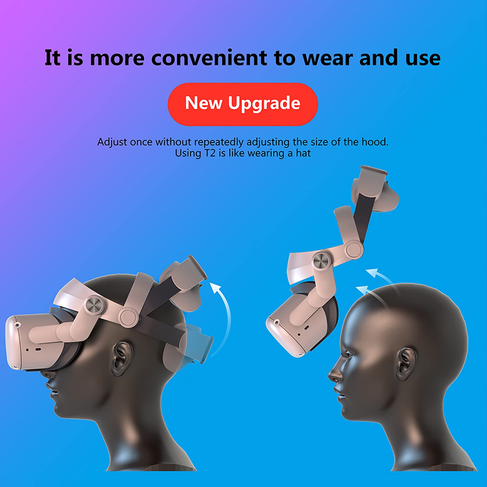ZyberGears VR Head Strap for Quest 2, Adjustable Elite Strap Reduce Face Pressure Enhance VR Experience