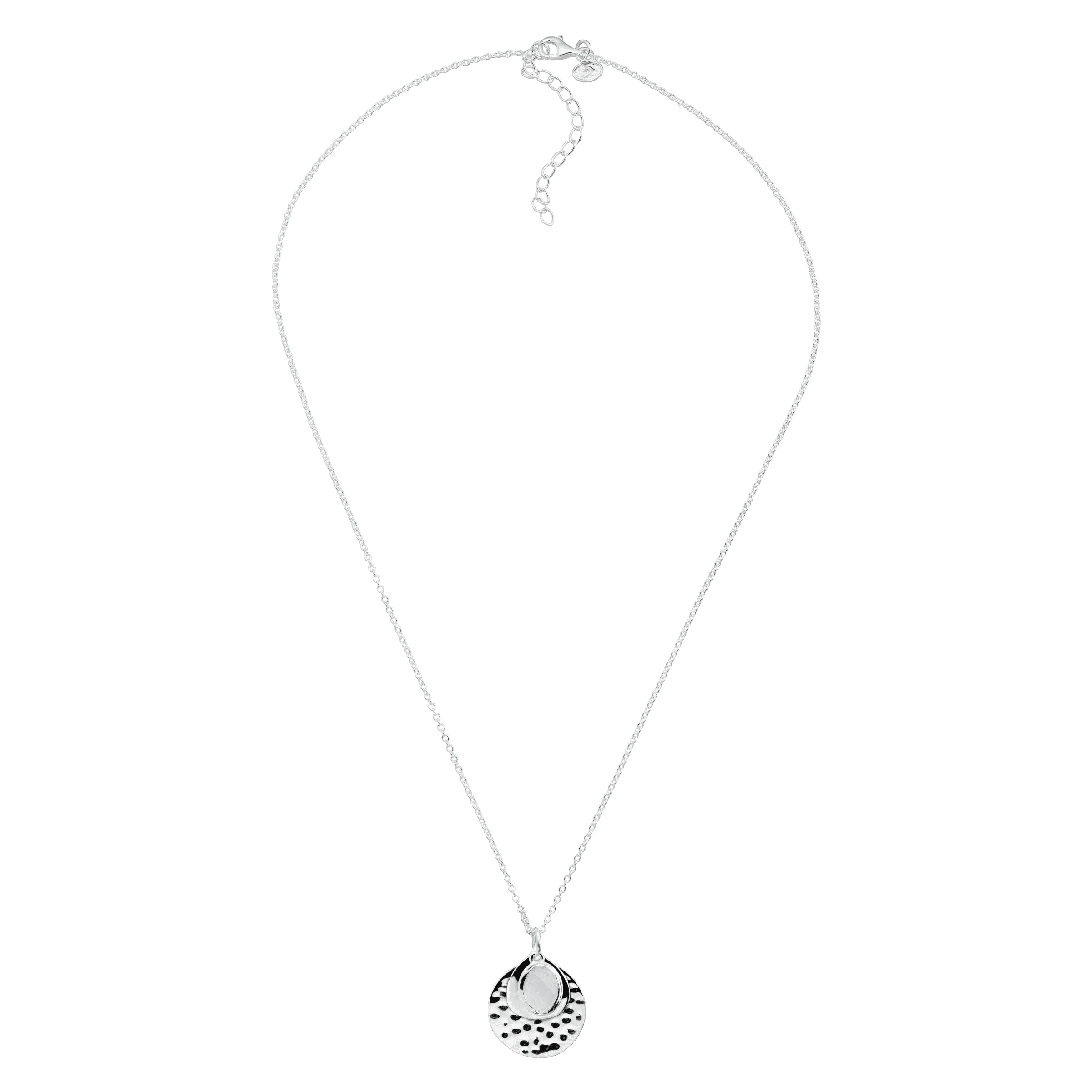 Silpada 'Entranced' Natural Chalcedony Pendant Necklace in Sterling Silver, 18" + 2"