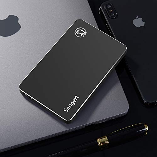 Sengert 2.5" 500GB Ultra Slim Portable External Hard Drive USB3.0 Mobile HDD Storage Compatible for PC, Desktop, Laptop, Xbox One, Xbox 360(Black)