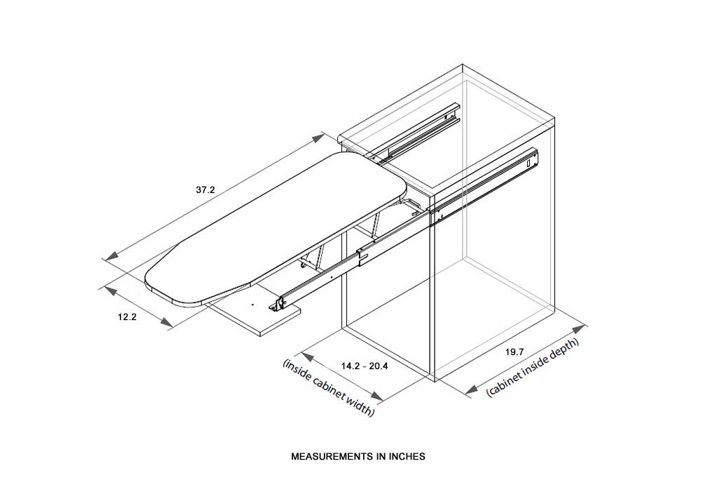 Slide-Out Folding Ironing Board