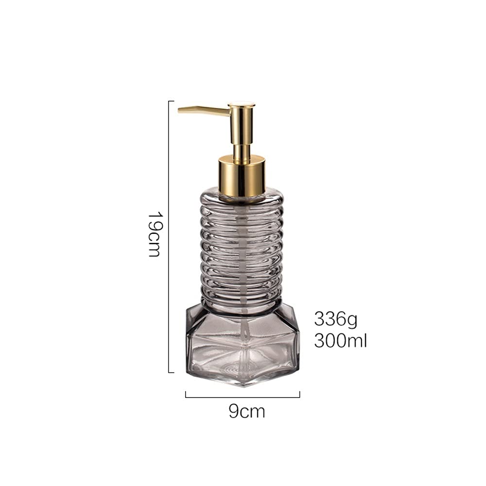 Soap Dispenser 300ml Soap Dispenser Bathroom Glass Liquid Storage Bottle Shampoo Bottles, for Kitchen Bathroom Bedroom Bathroom Soap Dispenser
