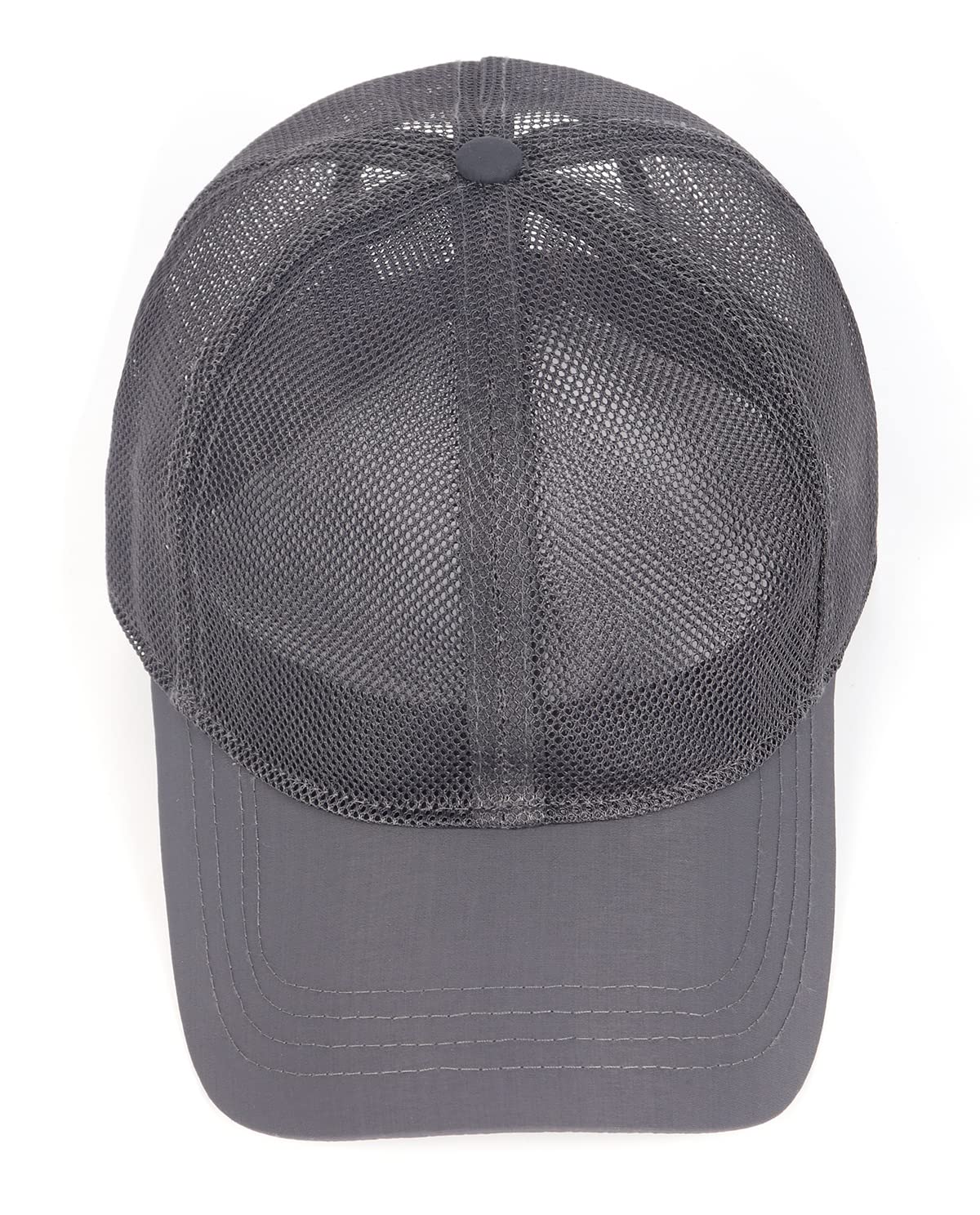 Zylioo Men's Full Mesh Baseball Cap Hat,Quick Dry Outdoor Summer Cap, Adjustable Buckle Cooler Dad Hats Grey