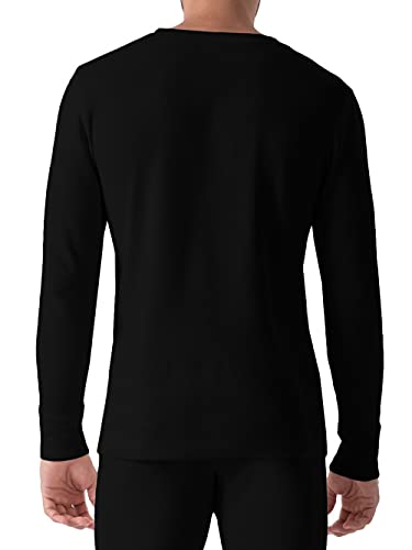 Wrangler Men's Heavyweight Cotton Thermal Top, Black, X-Large