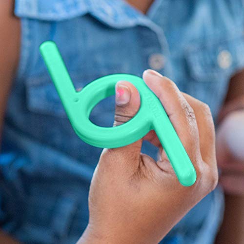 TalkTools Chewy | Oral Motor Sensory Tool for Kids and Toddlers | Therapy Tools to Improve Chewing and Biting (Green and Purple, 2 Count (Pack of 1))