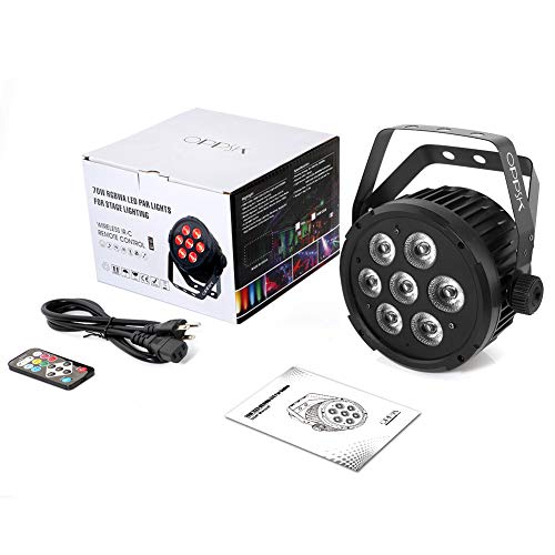 Stage Light, OPPSK 90W 30LEDs RGBA/UV Par Light with 9 Modes Party Lights Sound Activated DMX Control for Church Wedding Events Halloween Christmas Stage Lighting