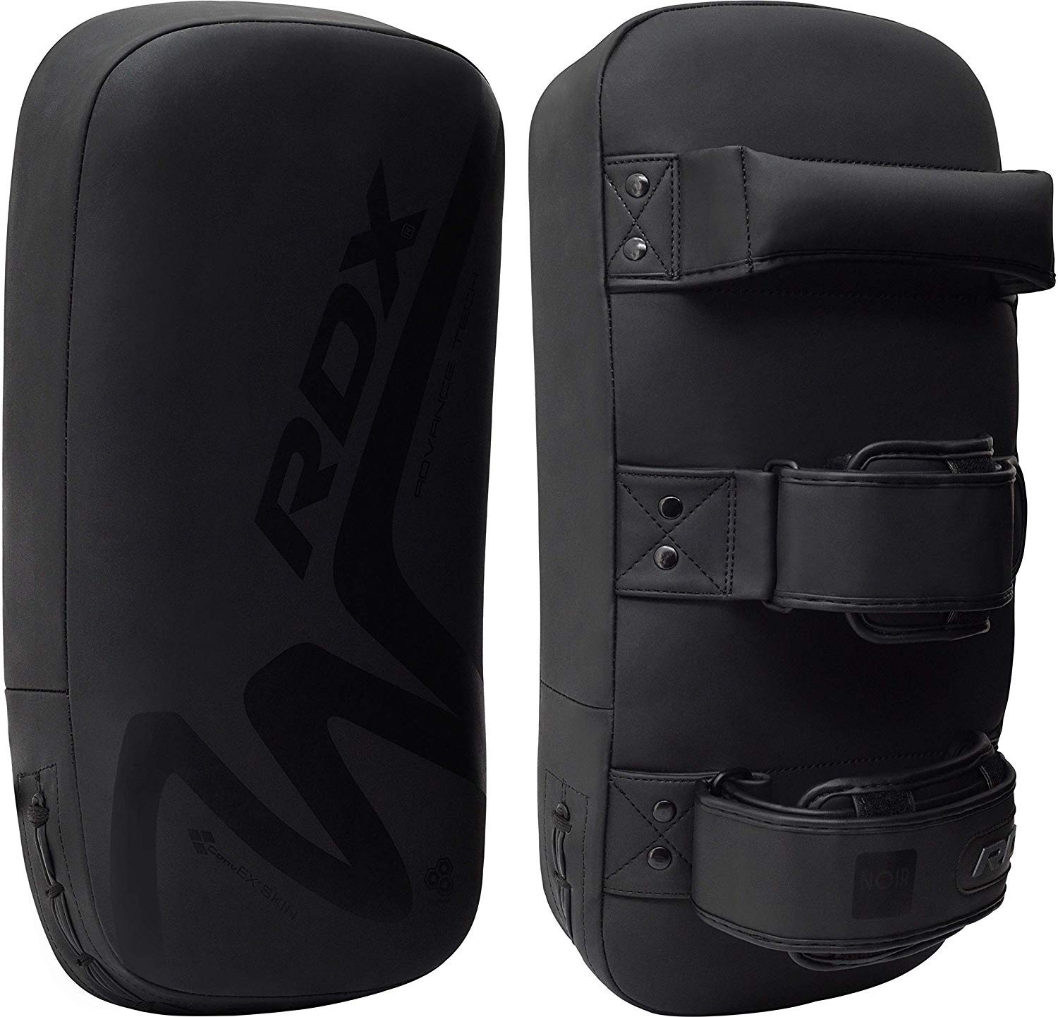 RDX MMA Thai Pad for Target Training, Convex Skin Leather Curved Kickboxing Strike Shield, Coaching Boxing, Muay Thai, Martial Arts, Karate, Taekwondo, Punching