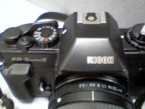 Ricoh KR-5 Super II SLR 35mm Film Camera w/ Quantaray Lens Attached Quantaray 1:3.5~4.5 f=35~70mm Multi-Coated Lens (052)(Camera & Lens Version)