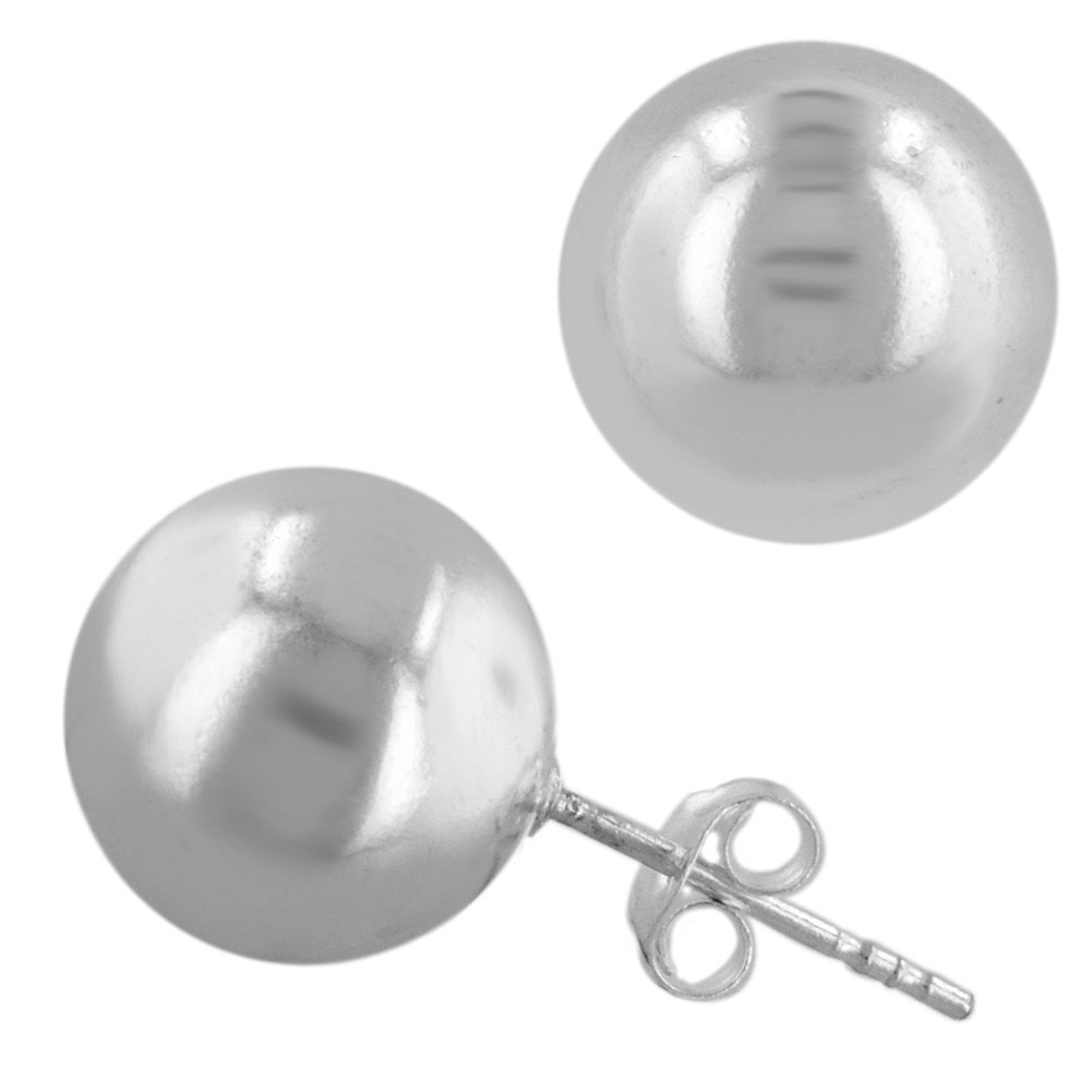 Sterling Silver 12mm Ball Stud Earrings