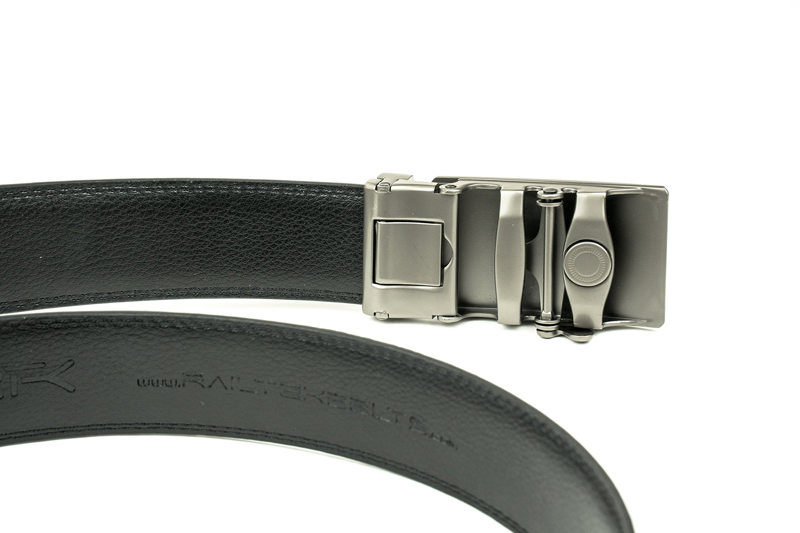 Railtek Belts Men's Leather Ratchet Belt - Zinc Black Leather