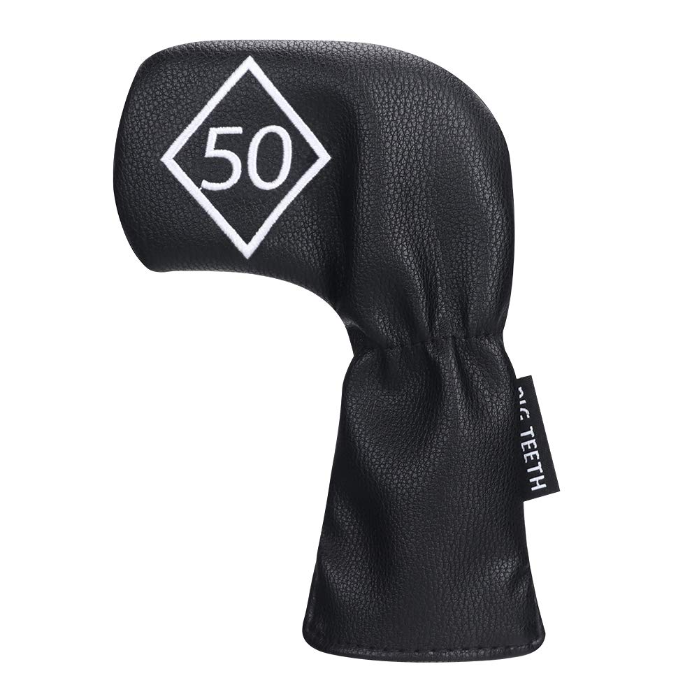 Single Iron Wedge Covers Golf Club Head Cover 48° 50° 52° 54° 56° 58° 60° 62° Golf Club Protector Long Neck Black 1Pcs (50)