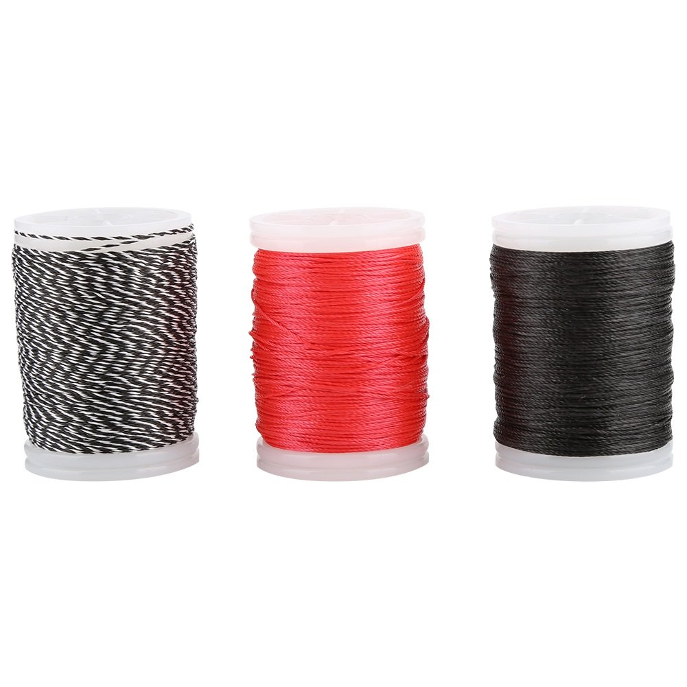 VGEBY 120m Archery Bowstring Serving Threads Nylon Serving Thread (Color : Black+White) Archery Serving Thread Archery Serving Thread