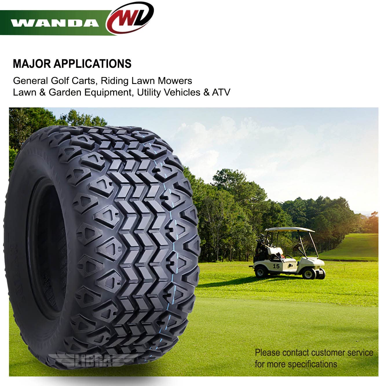 WANDA 23X10-14 Golf Cart ATV Tires 4 Ply 23x10x14 -Set 2-14035