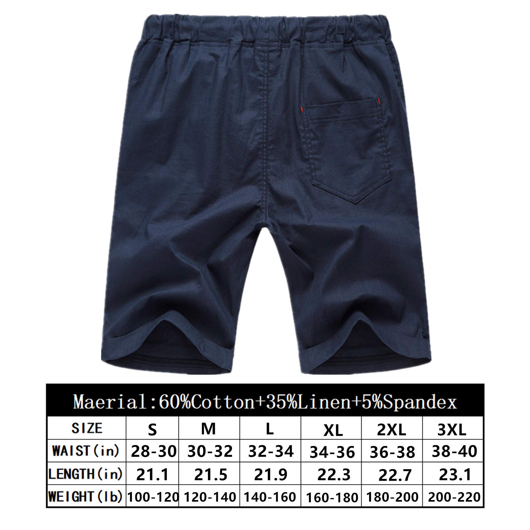 Tansozer Mens Shorts Casual Drawstring Summer Beach Shorts with Elastic Waist and Pockets (Sky Blue, Medium)