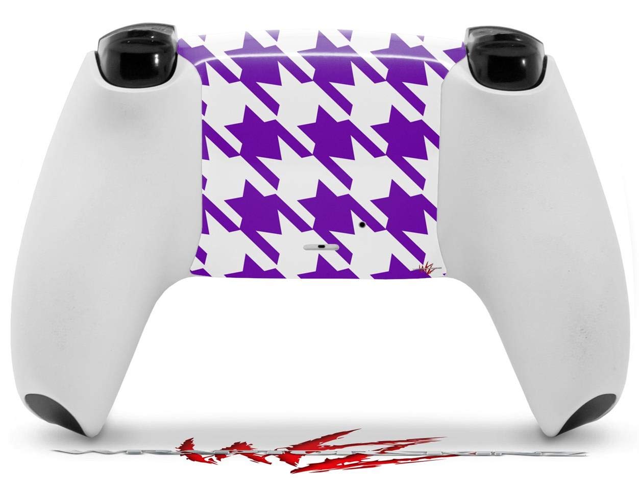 WraptorSkinz Skin Wrap compatible with Sony PS5 DualSense Controller Houndstooth Purple (CONTROLLER NOT INCLUDED)