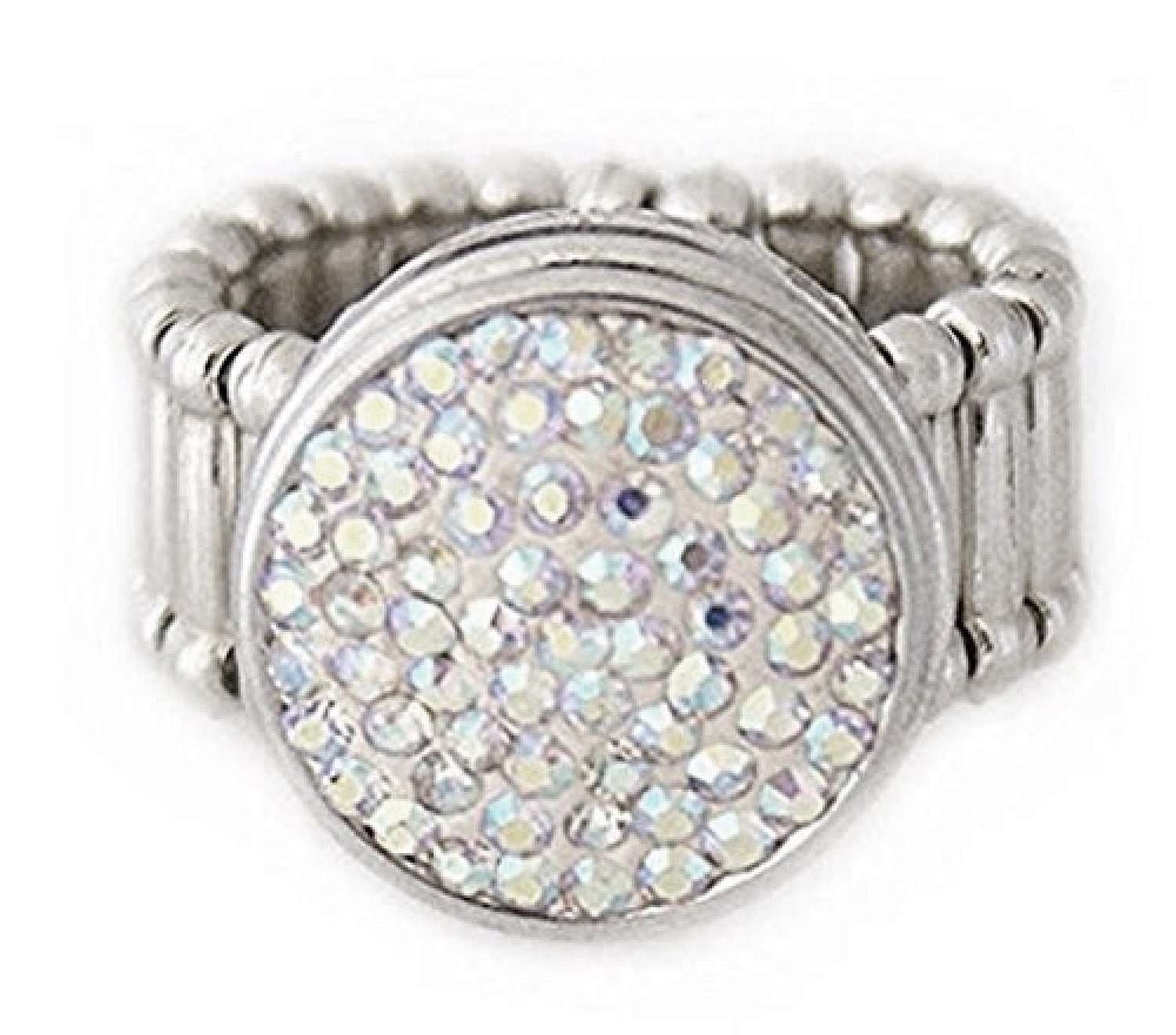 Snap Jewelry Stretch Ring Silver Plated fits 18-20mm Standard Size Ginger Style Charms My Prime Gifts