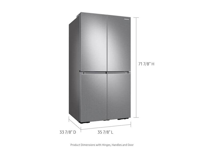 Samsung - RF29A9071SR - 29 cu. ft. Smart 4-Door Flex™ refrigerator featuring Family HubTM with Beverage Center and Dual Ice Maker with Ice Bites in Stainless Steel