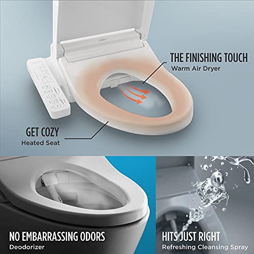 TOTO SW3073#01 WASHLET C2 Round Electronic Bidet Toilet Seat, Cotton White