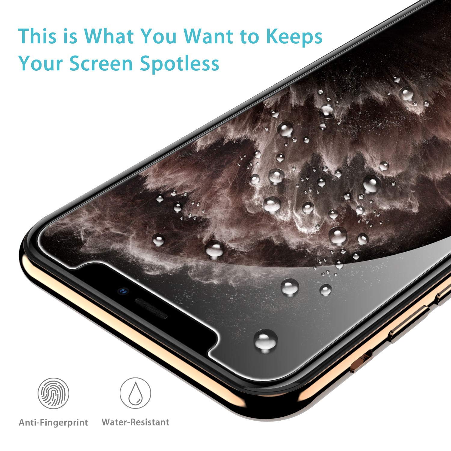 Syncwire iPhone 11 Pro Max/iPhone Xs Max Screen Protector (3-Pack), Anti-Fingerprint Tempered Glass (9H Hardness, 6X Stronger, Installation Frame, Bubble Free) [Not Edge to Edge]