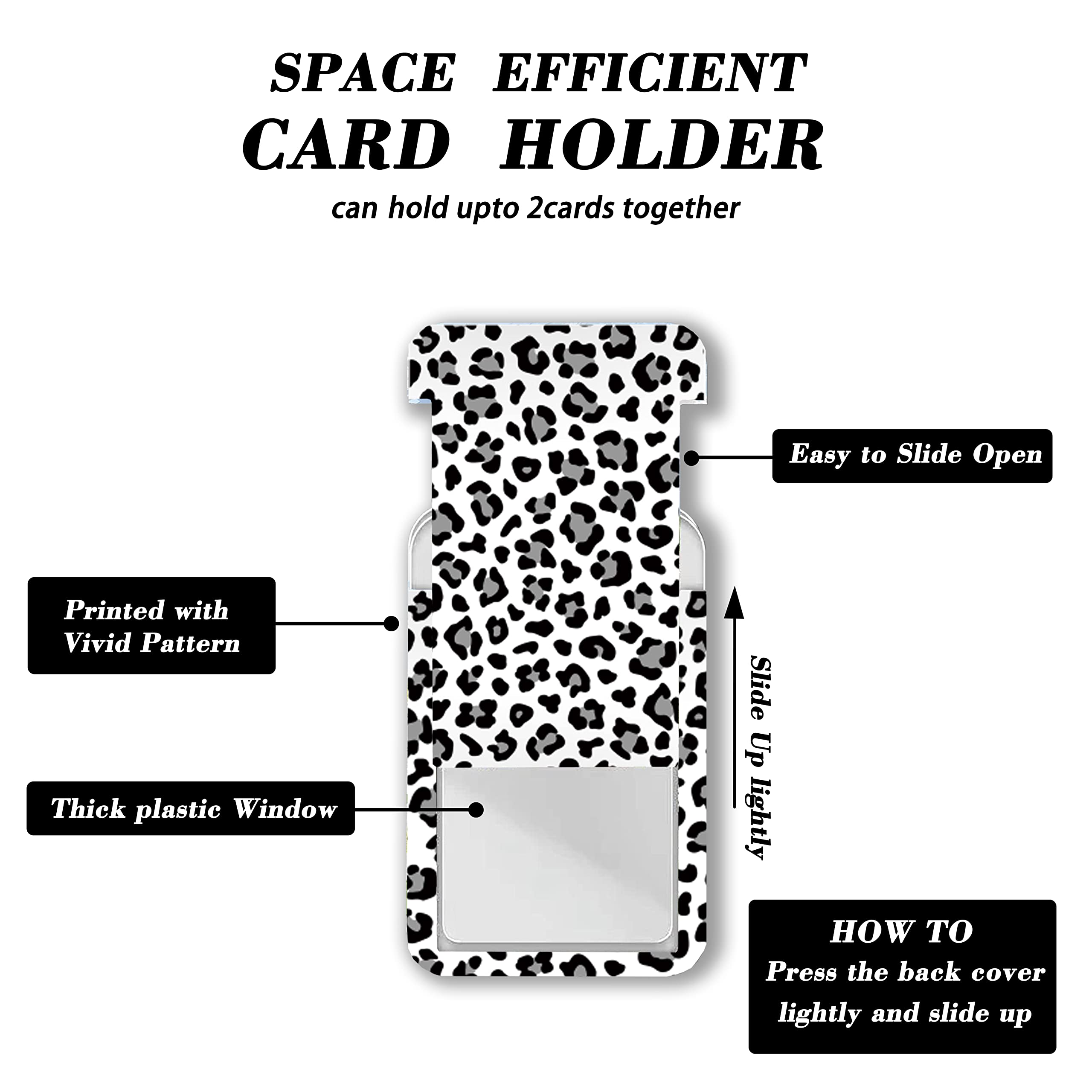 Retractable Badge Holder, with Carabiner Scroll Clip and Keychain, Vertical ID Card Badge Holder, Cute and Fashionable Design Snow Leopard, Badge Holder for Office, Nurse, Teacher(Snow Leopard)