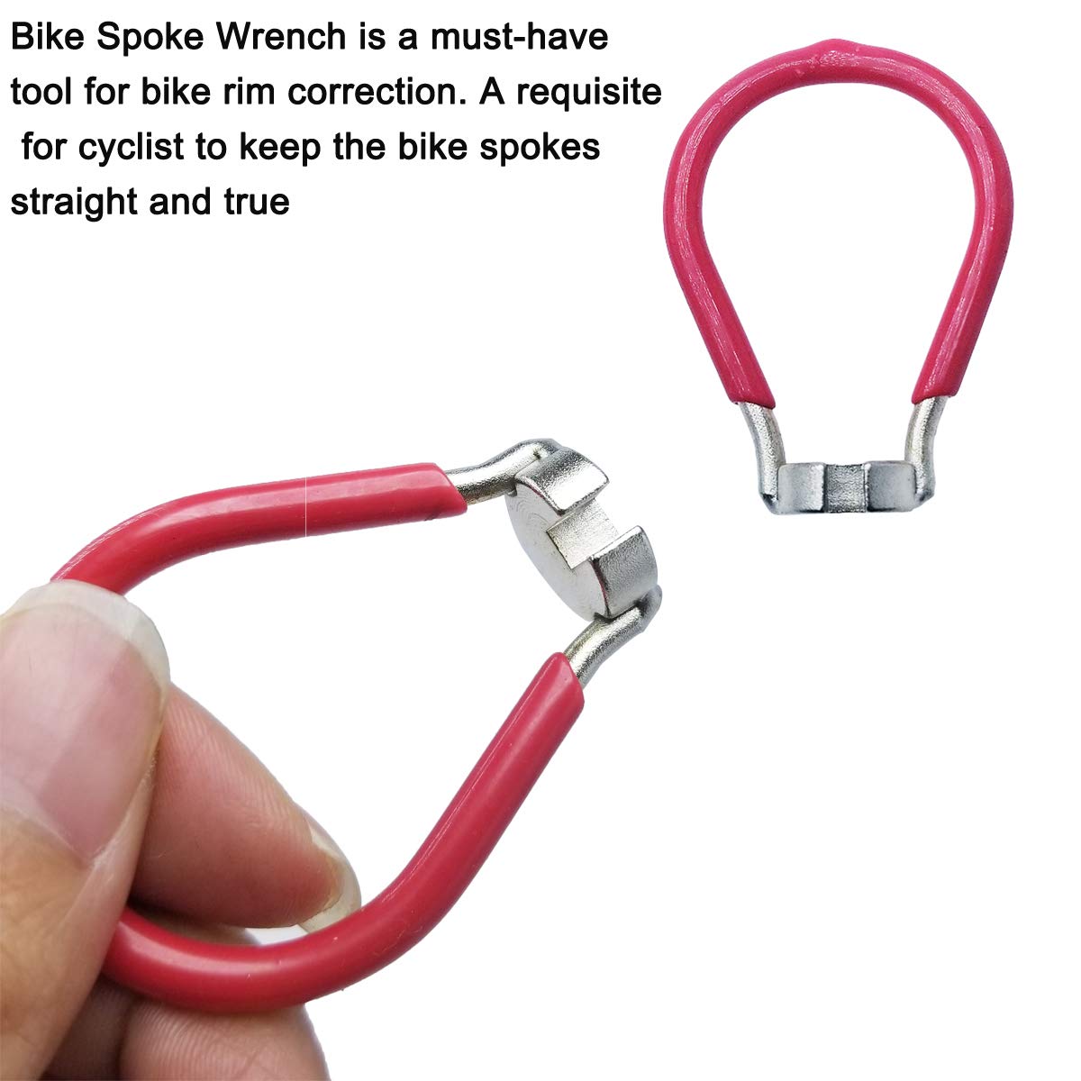 SINYUM 4 Pack Bike Spoke Tool Bicycle Spoke Wrench Cycling Pocket Tools 6 in one Bike Rim Correct Kit